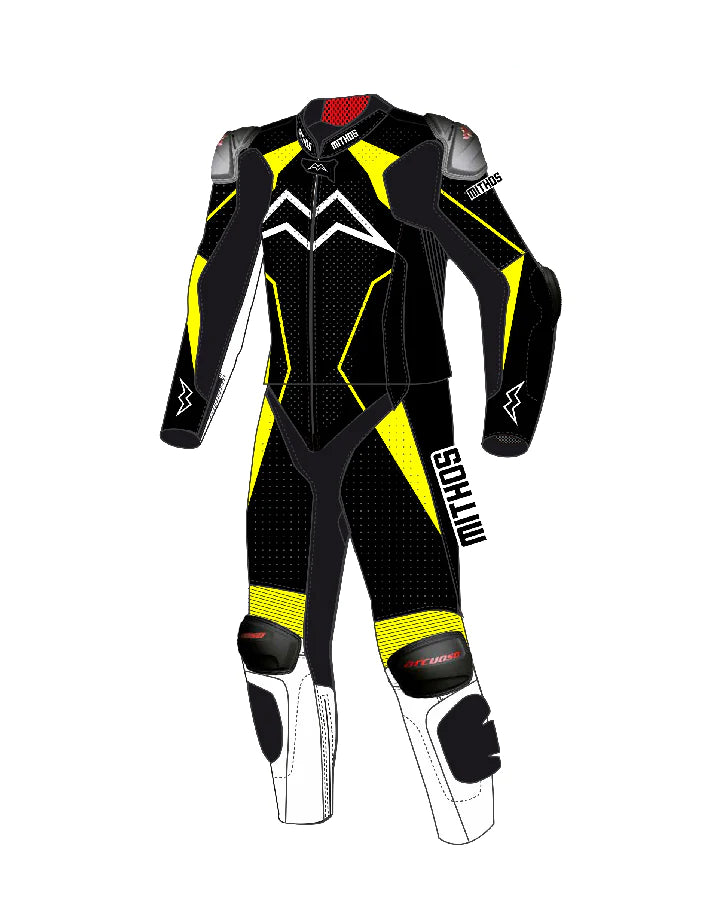 Mithos Custom Leather Suit | Two-Piece Stripes Design | Made-to-Measure ...